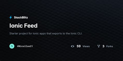 ionic feed stackblitz