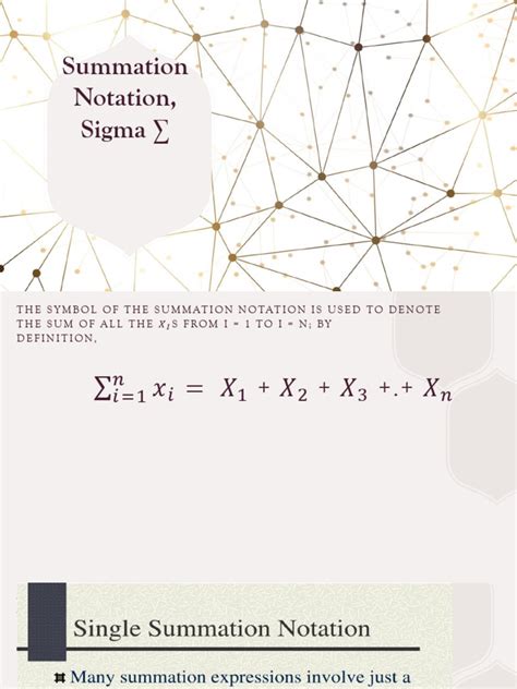 Summation Notation Sigma Pdf
