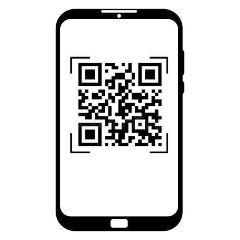 Mobile Phone Scan Qr Code Reader Applecation Technology Concept Isolated Barcode Scaner Stock