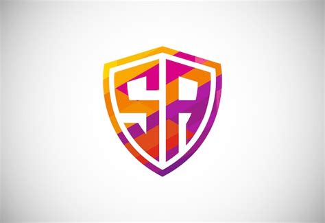Letra Inicial Sa Low Poly Logo Design Modelo Vetor Gráfico Alfabeto