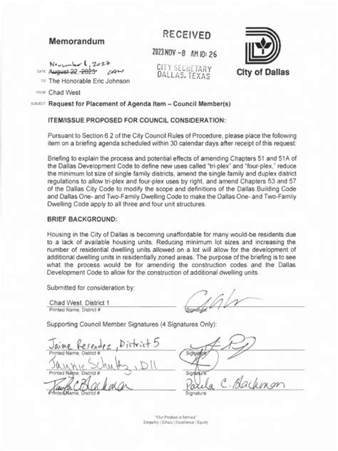 2023 11 08 Minimum Lot Sizes 5 Signature Memo Briefing Request Pdf Justice Crime And Violence