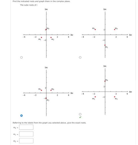 Solved Find The Indicated Roots And Graph Them In The Co