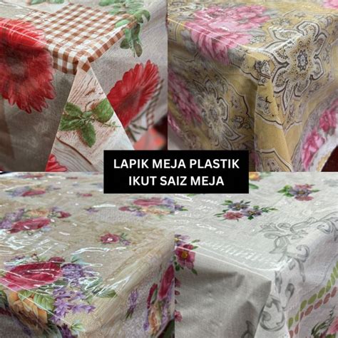 Lapik Meja Plastik Pvc Murah Kalis Air And Minyak Lapik Meja Makan