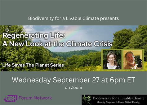 Ecosystem Restoration Biodiversity For A Livable Climate
