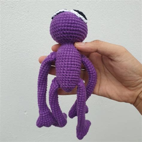 Purple Rainbow Friends Crochet Custom Rainbow Friends Plush Toy