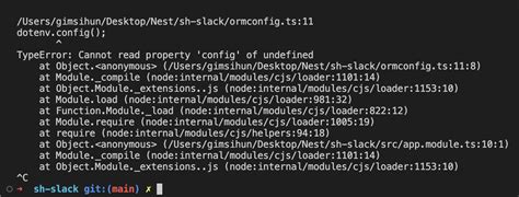 nest js typeerror cannot read property config of undefined 오류