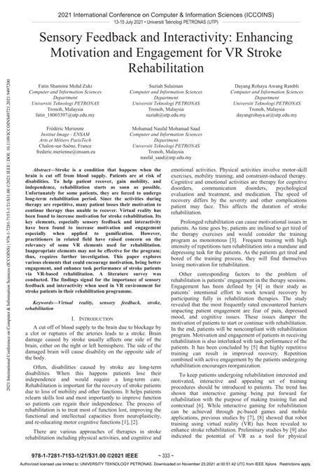 Pdf Sensory Feedback And Interactivity Enhancing Motivation And