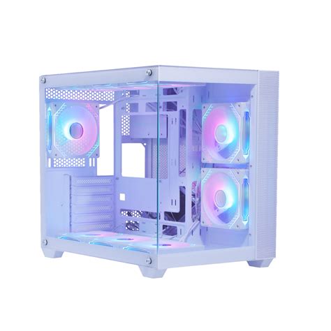 Newly Full View Tempered Glass White Atx Computer Casing Computer