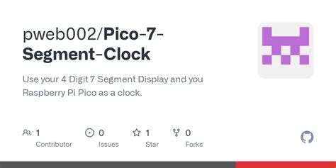 Github Pweb002pico 7 Segment Clock Use Your 4 Digit 7 Segment Display And You Raspberry Pi