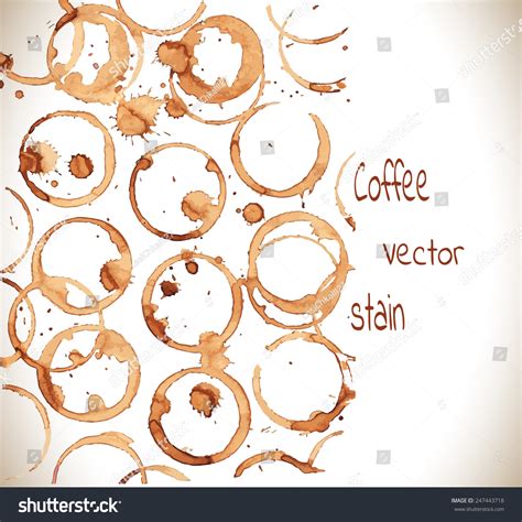 Coffee Stains Traces Coffee Splashes Set Vector Over 1139 Royalty