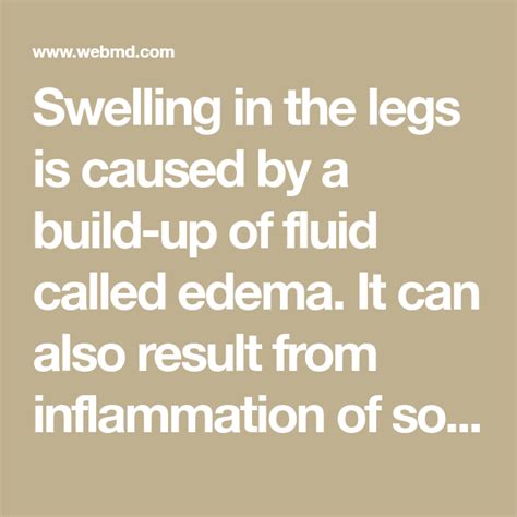 Common Causes Of Leg Swelling Swollen Legs Edema Leg Swellings