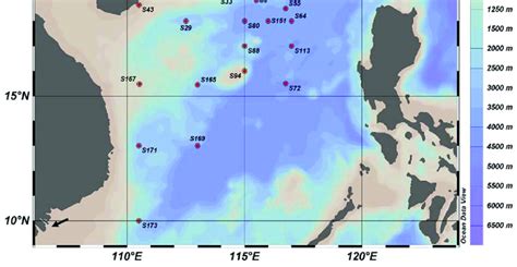 Map Of Sampling Stations In The South China Sea Only The Surface Download Scientific Diagram