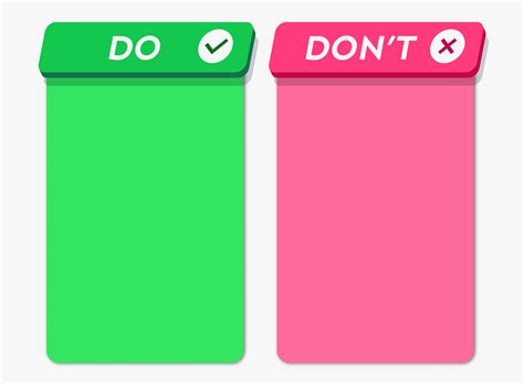 Do And Dont Infographic Frame Template 49082992 Vector Art At Vecteezy