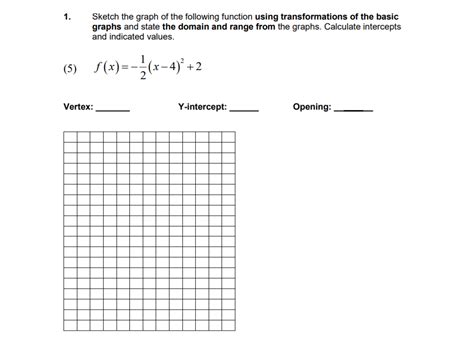 Solved 1 Sketch The Graph Of The Following Function Using