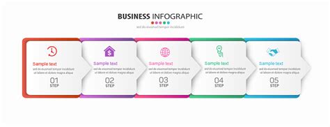 5가지 옵션 부품 단계 또는 프로세스가 있는 다이어그램 그래프 프레젠테이션 및 차트를 위한 비즈니스 벡터 인포그래픽 템플릿 0