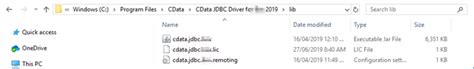 connecting to jdbc connectors using cdata drivers