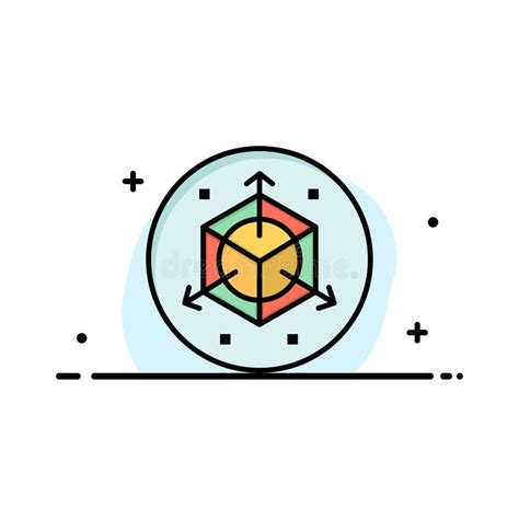 Scale Modification Design 3d Business Flat Line Filled Icon Vector Banner Template Stock