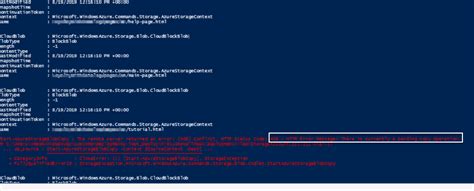Powershell Start Azurestorageblobcopy The Remote Server Returned An Error 409 Conflict