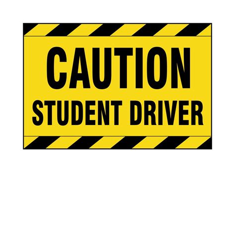 Student Driver Sign Printable Printable Templates Online By Paul