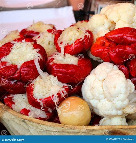 Assorted Pickles On A Bowl Stock Image Image Of Pickles Cabbage