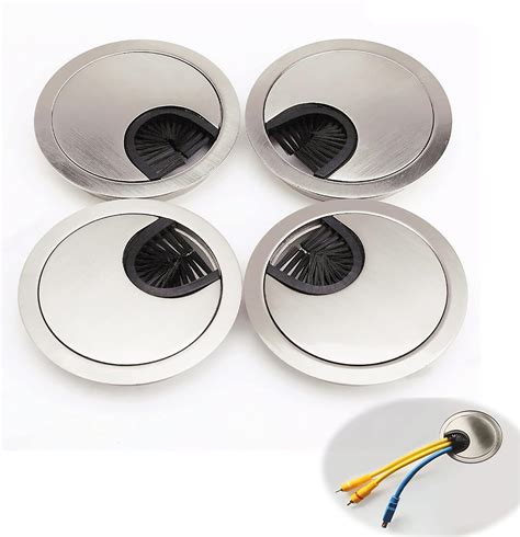 4 Pcs 60mm Desk Grommet Desk Table Grommet Cable Tidies Computer Desk