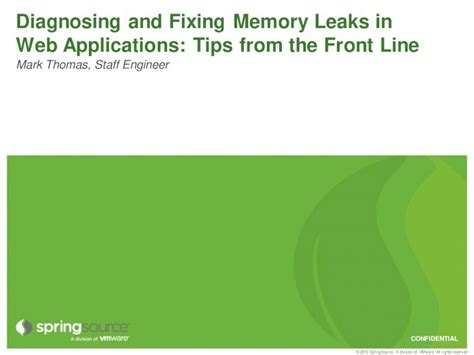 Pdf Diagnosing And Fixing Memory Leaks In Web Applications Tips Marktpresentations2010 11