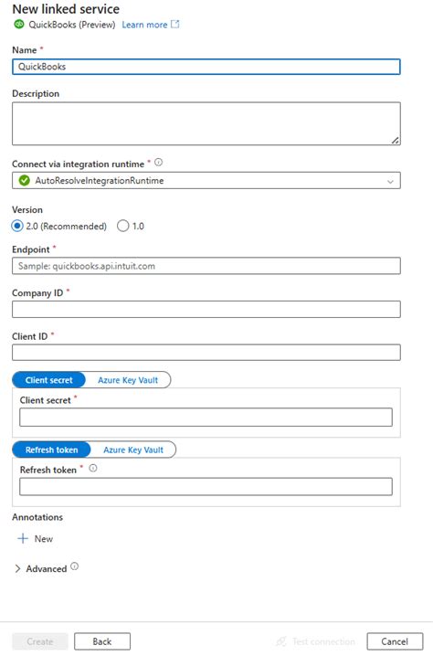 Copy Data From Quickbooks Online Azure Data Factory And Azure Synapse Microsoft Learn