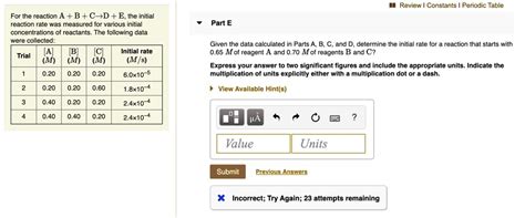 review constants periodic table for the reaction a bc de the initial