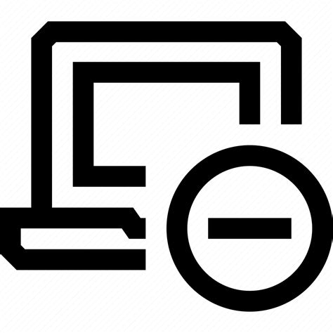 Computer Delete Desktop Laptop Minus Monitor Icon Download On Iconfinder