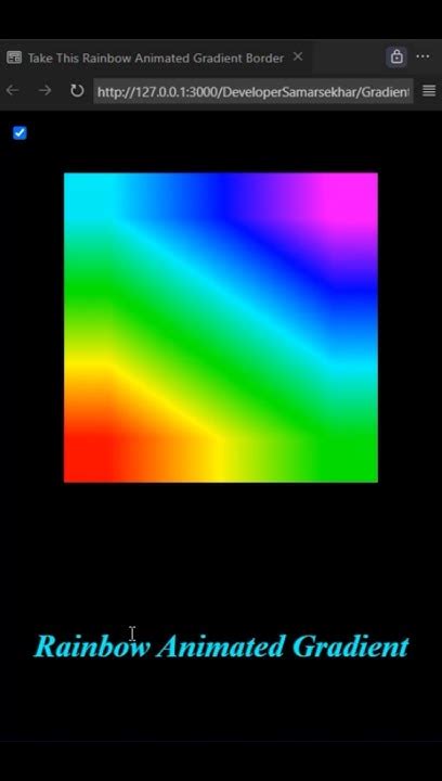 Rainbow Animated Gradient Bordercssanimationdesignwebdesignuisubscribeshorts