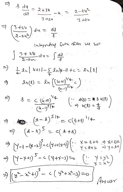 [solved] Find The Solution Of The 2x 3 3xy 2 7x Dx 3x 2 Y 2y 3