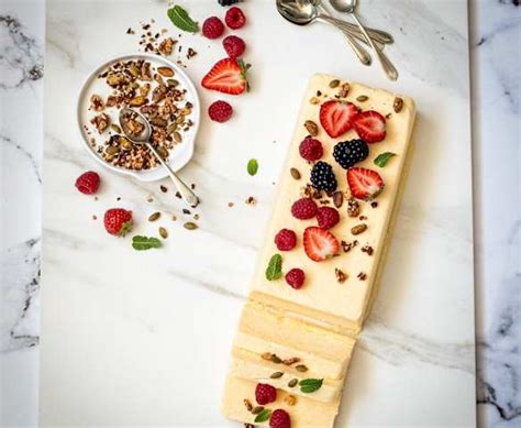 Citrus Mascarpone Semifreddo With Manjimup Walnut And Cacao Nib Dukkah
