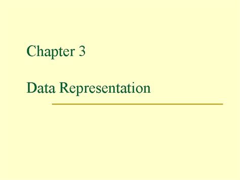 Chapter 3 Data Representation Data And Computers N