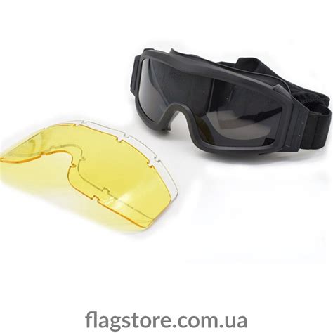 Защитные тактические очки с 3 сменными линзами FlagStore