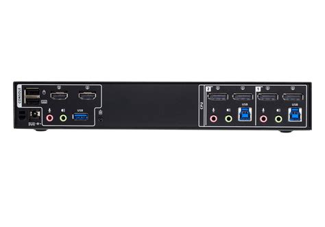 Port K DisplayPort Dual Display Mini Matrix Boundless KVM Switch