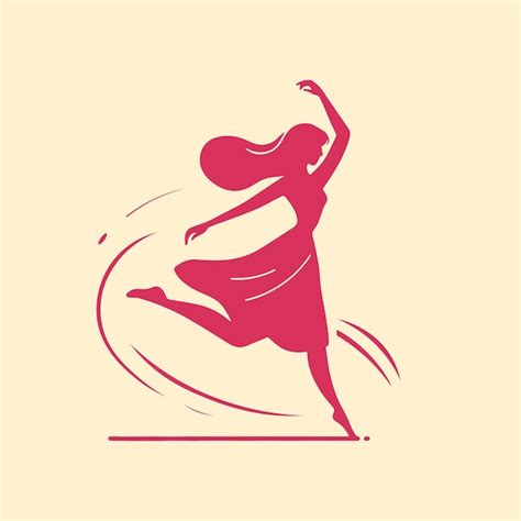 Premium Vector Young Woman Dancing Silhouette Illustration