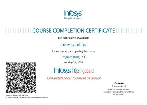 Shiny Sandhya On Linkedin Programming Cprogramming Certificate