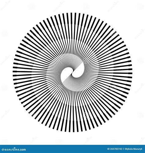 Spiral With Transition Lines As Dynamic Abstract Vector Background Or Logo Or Icon Yin And Yang