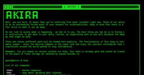 Cisa Warning Akira Ransomware Exploiting Cisco Asaftd Vulnerability