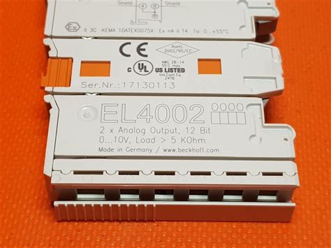 Beckhoff EL4002 2x Analog Output 142 85