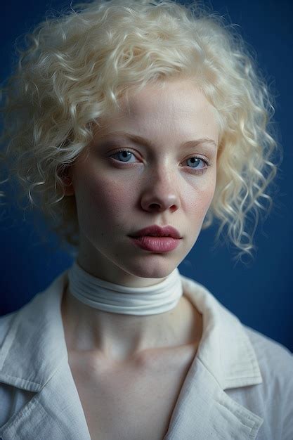 Premium Photo Portrait Of Beautiful Albino Woman
