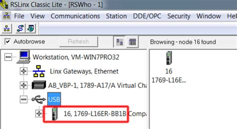 Compactlogix Rslinx Classic How To Connect Using Usb The Automation Blog