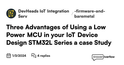Three Advantages Of Using A Low Power Mcu In Your Iot Device Design