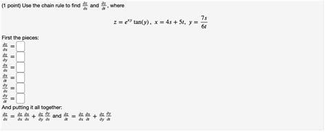 solved 1 point use the chain rule to find дz дѕ and om