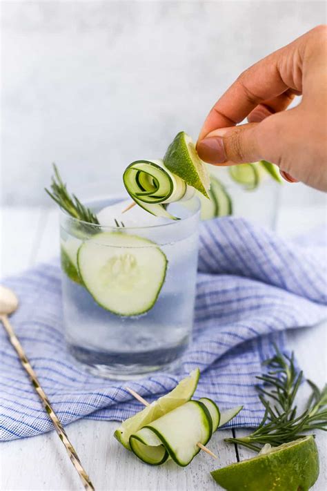 Refreshing Cocktail Recipe Cucumber Vodka Soda With Lime And Rosemary