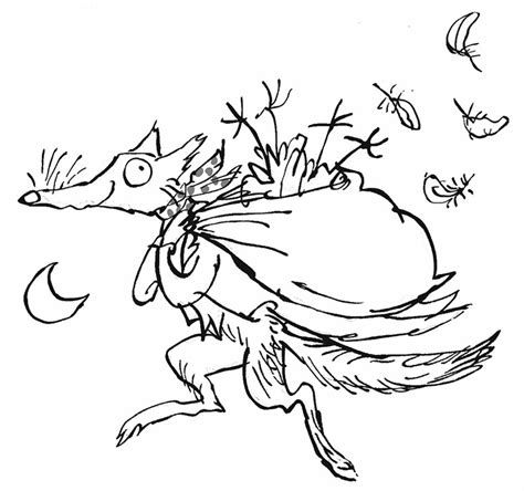 Drawing Fox Mr Fantastic Bfg Dahl Roald Coloring Pages Drawings