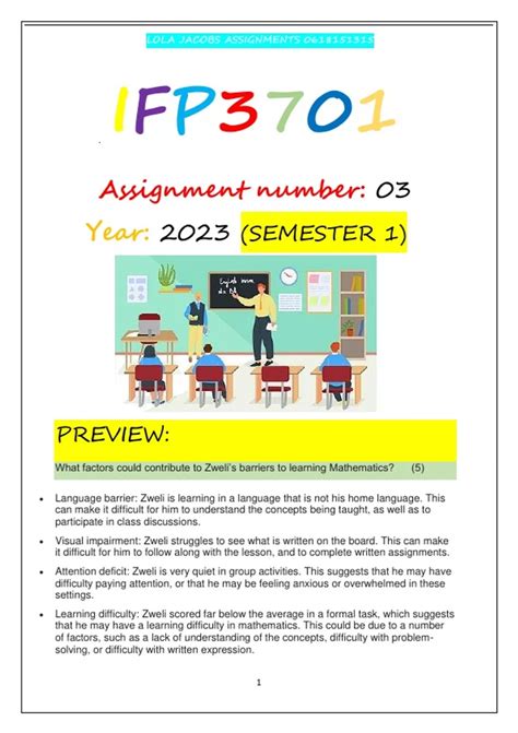 ifp3701 assignment 3 2023 ifp3701 stuvia sa