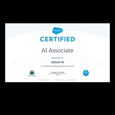 Adhish M On Linkedin Salesforce Ai Salesforcecertification