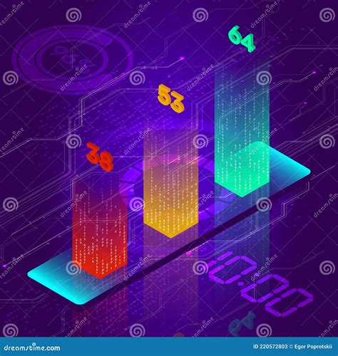 Colored Bar Graph With Red Arrow Stock Image 41133115