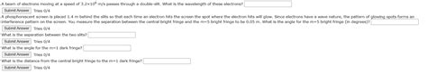 Solved A Beam Of Electrons Moving At A Speed Of Ms Chegg